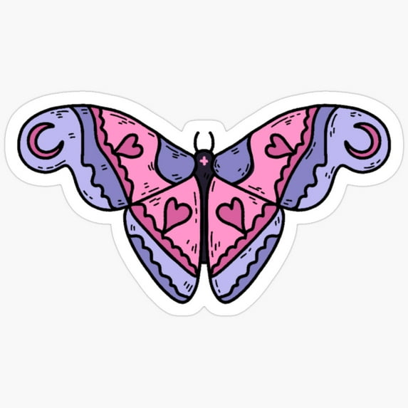 DOPASTICKER Omnisexual Moth Sticker Waterproof Sticker For Water ...