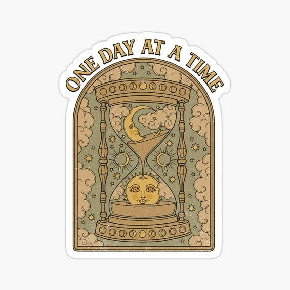 DOPASTICKER One Day At A Time, Phone Sticker, Latop Sticker, Lover Gift ...