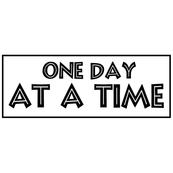 DOPASTICKER One Day At A Time White Car Bumper Sticker Decal Gift You ...