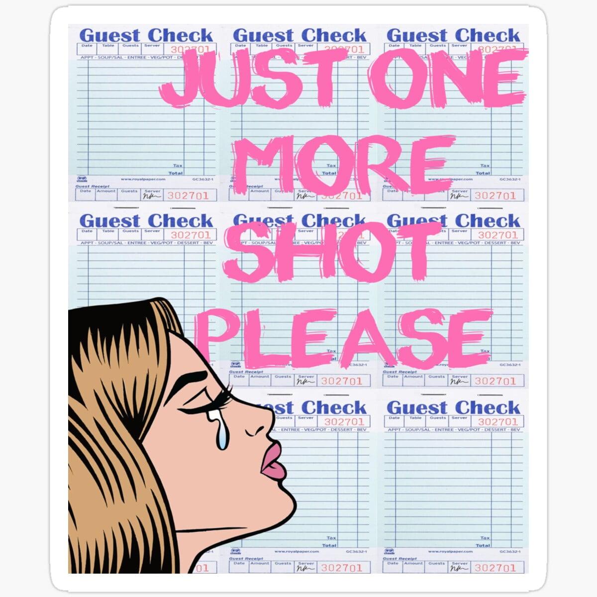 DOPASTICKER One Moreeee- Guest Check Glossy Sticker Birthday Gifts ...