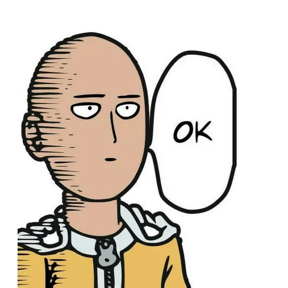 DOPASTICKER One Punch Man Ok Decorative Laptop, Phone Stickers ...