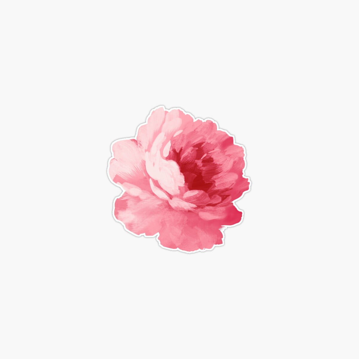DOPASTICKER Onimflower Pink Peony Sticker, Phone Sticker Car Stickers ...