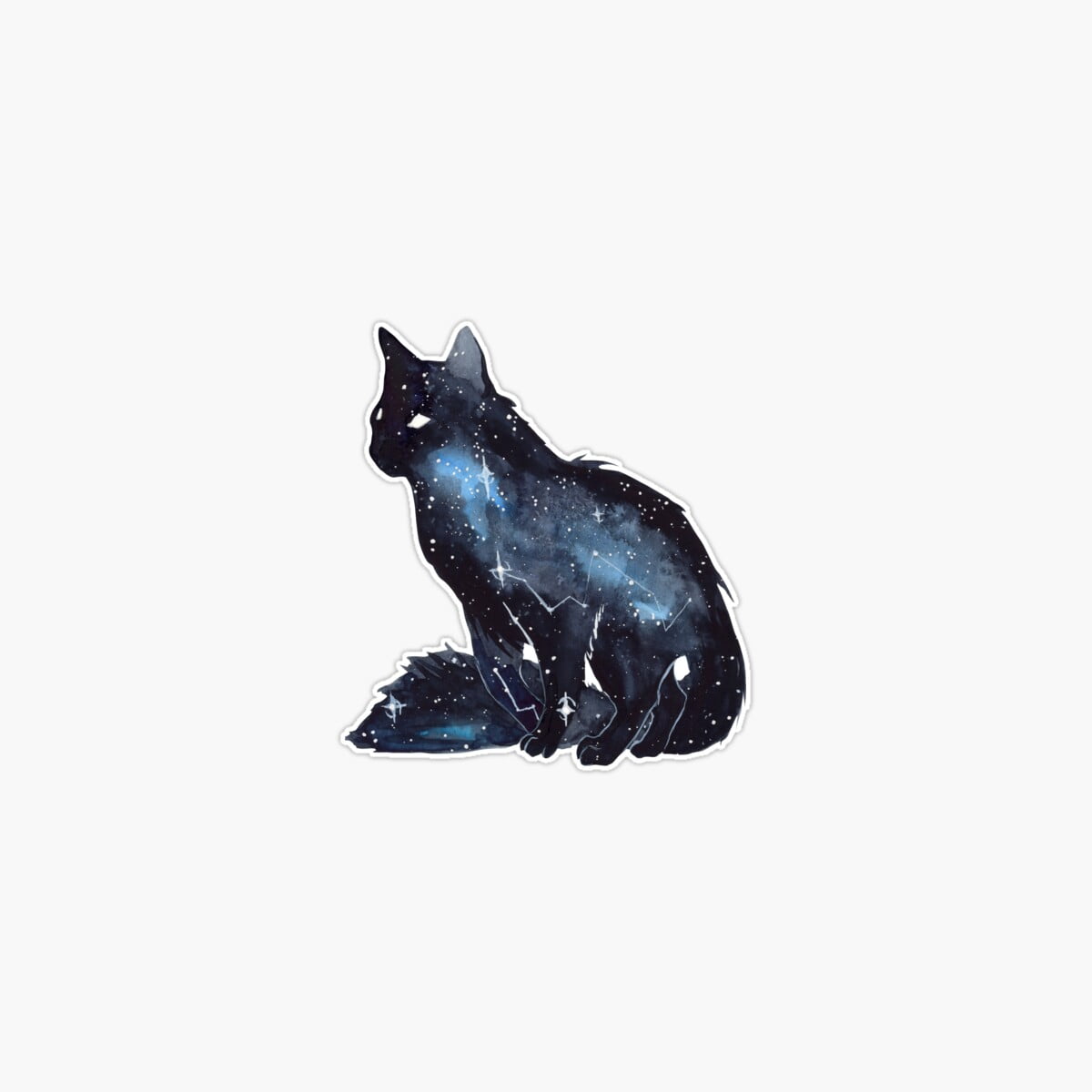 DOPASTICKER Onimgalaxy Cat Sticker, Phone Sticker Water Bottle Sticker ...