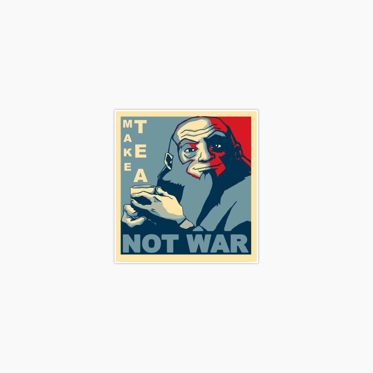 DOPASTICKER Onimiroh "Make Tea Not War" Sticker, Phone Sticker Car ...