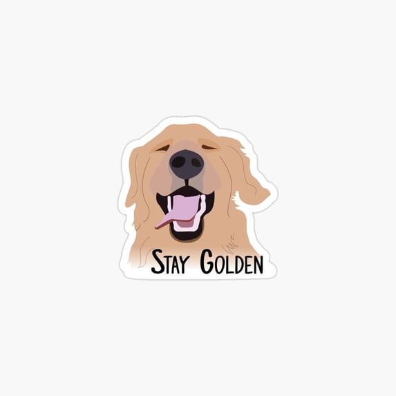 DOPASTICKER Onimstay Golden Retriever Sticker, Phone Sticker Car ...