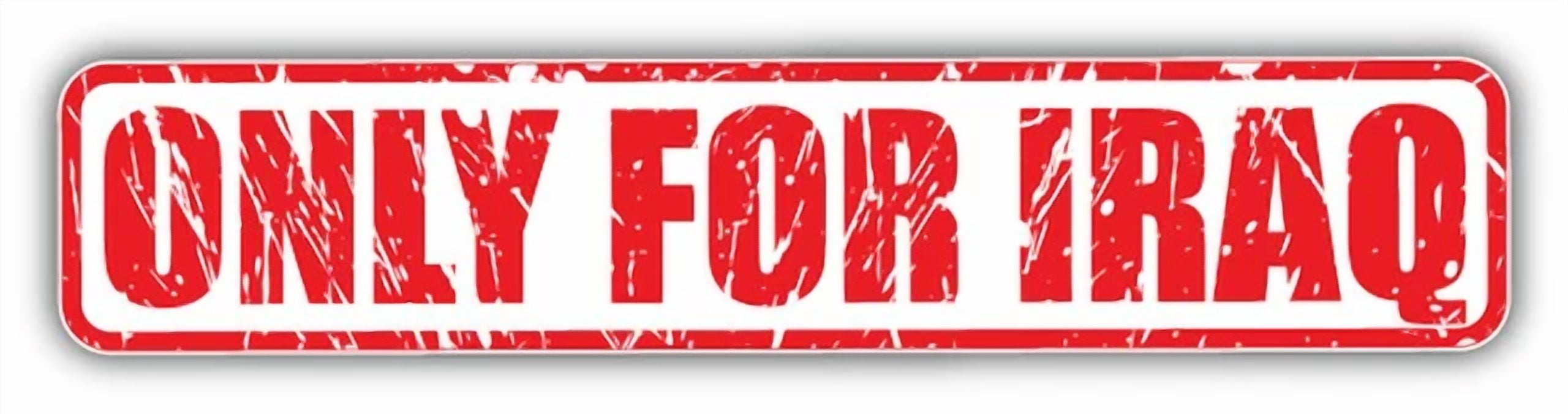 DOPASTICKER Only For Iraq Grunge Travel Sticker Decal Phone Decal Water ...