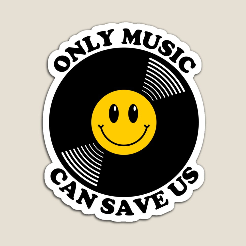 DOPASTICKER Only Music Can Save Us - Retro Re.Cord Version Sticker ...