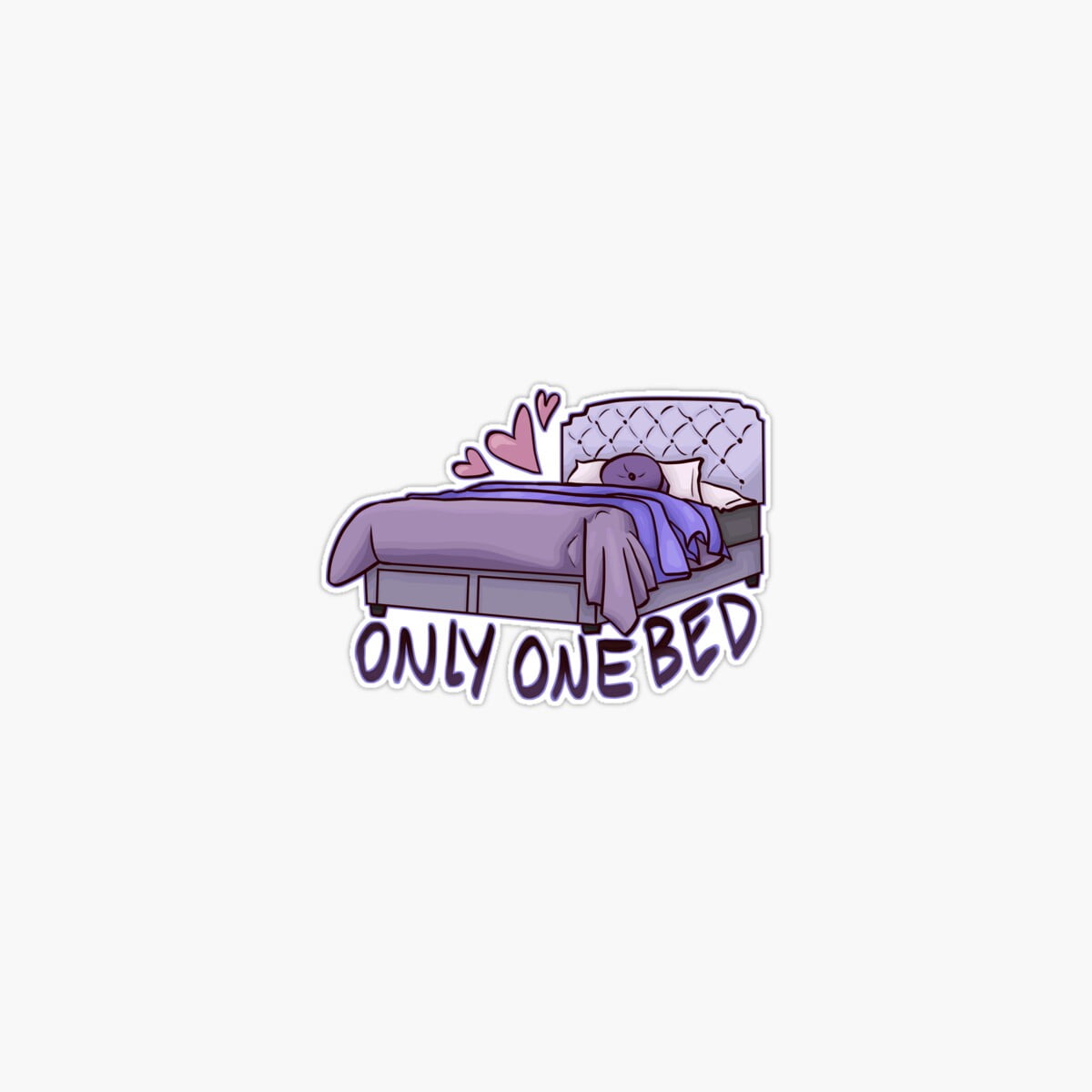 DOPASTICKER Only One Bed Sticker Phone Sticker, Latop Sticker, Lover ...
