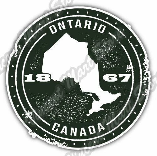 DOPASTICKER Ontario Canada Country Map Grunge Car Sticker Decal Phone ...