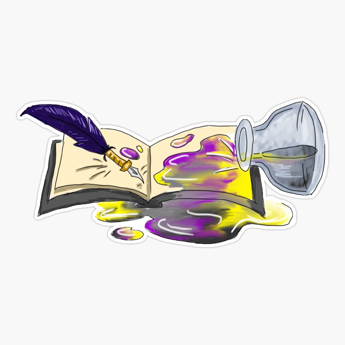 DOPASTICKER Oop, Spilled My Gender Sticker, Phone Sticker Car Stickers ...