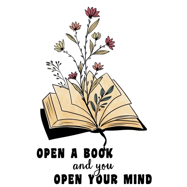 DOPASTICKER Open Your Mind Sticker Learn Love To Read Fiction ...