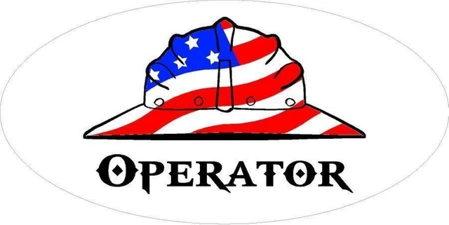 DOPASTICKER Operator American Flag Sticker Hart Hat Sticker Laptop ...