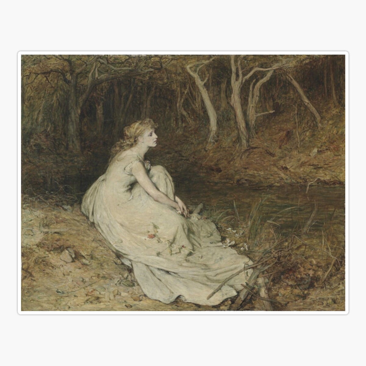 DOPASTICKER Ophelia Art Print Sir William Quiller Orchardson Sticker ...