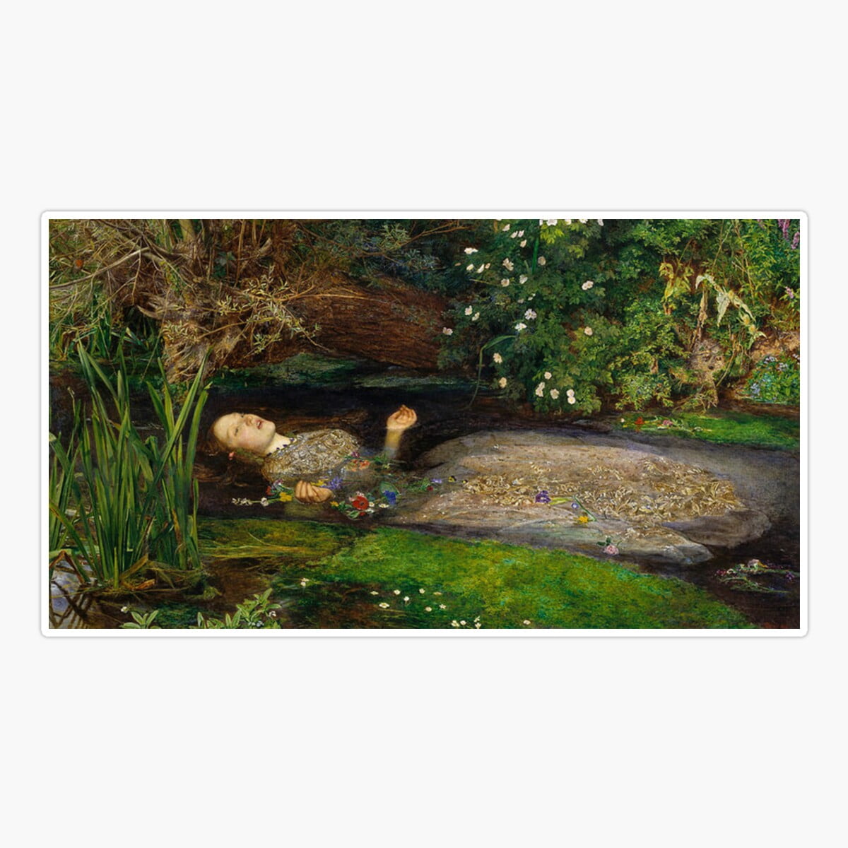 DOPASTICKER Ophelia John Everett Millais Sticker, Phone Sticker Car ...