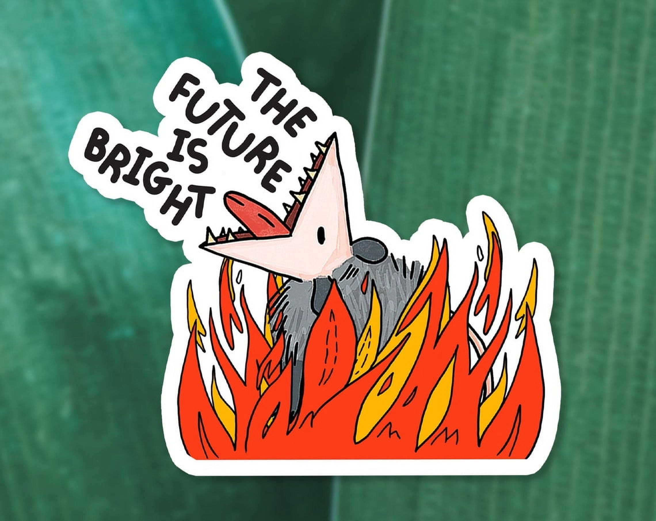 DOPASTICKER Opossum Sticker, Cool Possum Sticker, The Future Is Bright ...