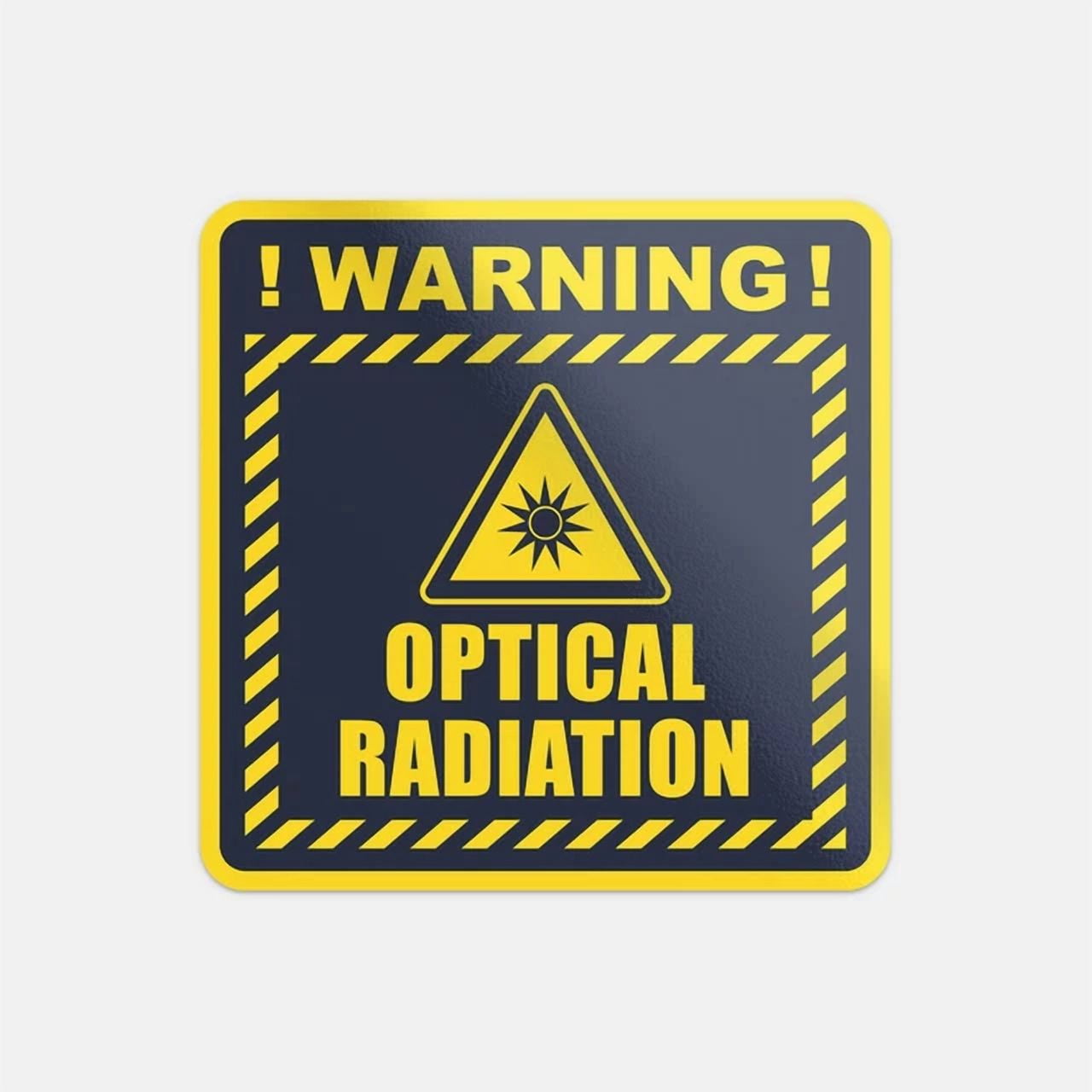 DOPASTICKER Optical Radiation Warning Sign Sticker Decal Phone Decal ...