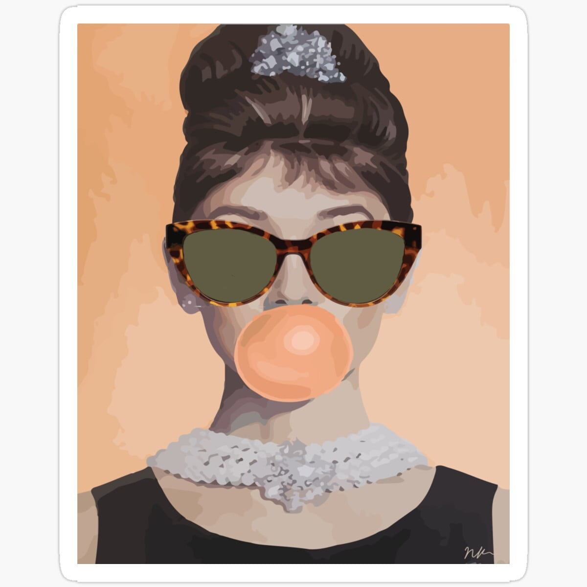 DOPASTICKER Orange Bubble Sticker Birthday Gifts - Decorative Laptop ...