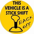 DOPASTICKER Orange Circle This Vehicle Is A Stick Shift Back Off ...