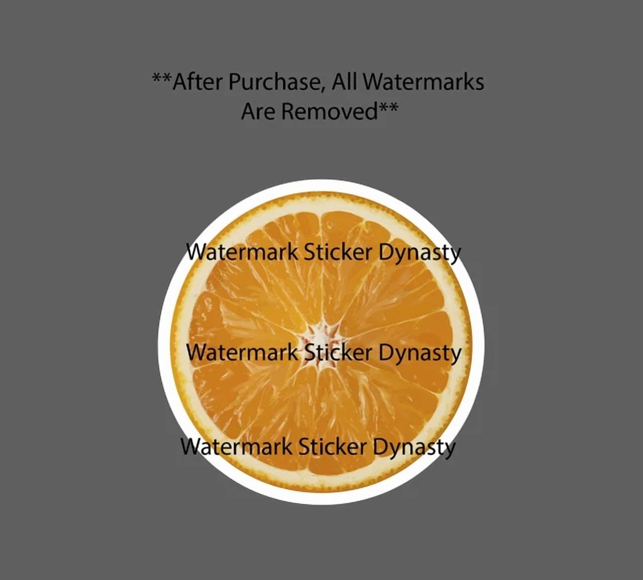 DOPASTICKER Orange Sticker Peel Slice Fruit Citrus Food Tree Sticker ...