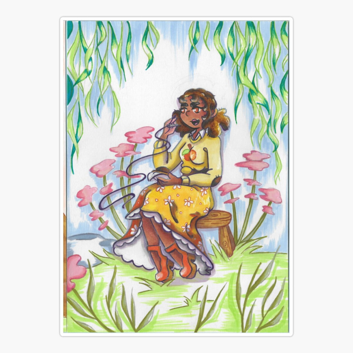 DOPASTICKER Orange Sticker, Phone Sticker Car Stickers, Birthday Gift ...