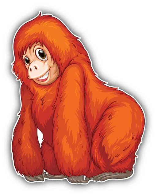 DOPASTICKER Orangutan Sticker Decal Phone Decal Water Bottle Stickers ...