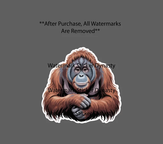 DOPASTICKER Orangutan Sticker Monkey Primate Zoo Animal Wildlife ...