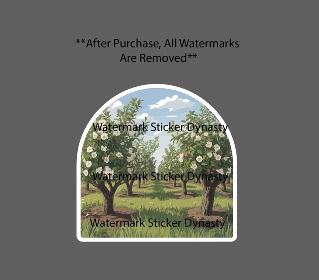 DOPASTICKER Orchard Sticker Fruit Tree Trees Fruit Garden Sticker Phone ...