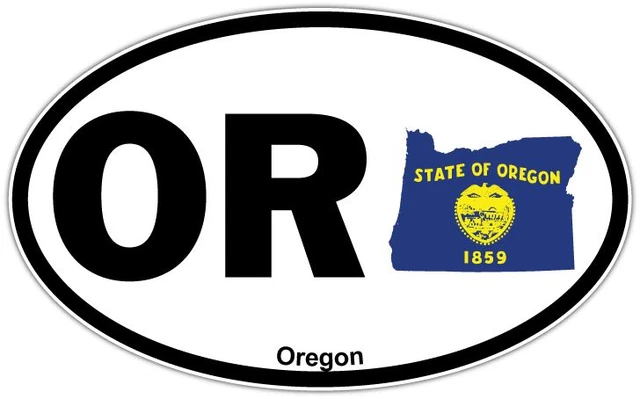 DOPASTICKER Oregon Us State Usa America Oval Car Window Sticker Decal ...
