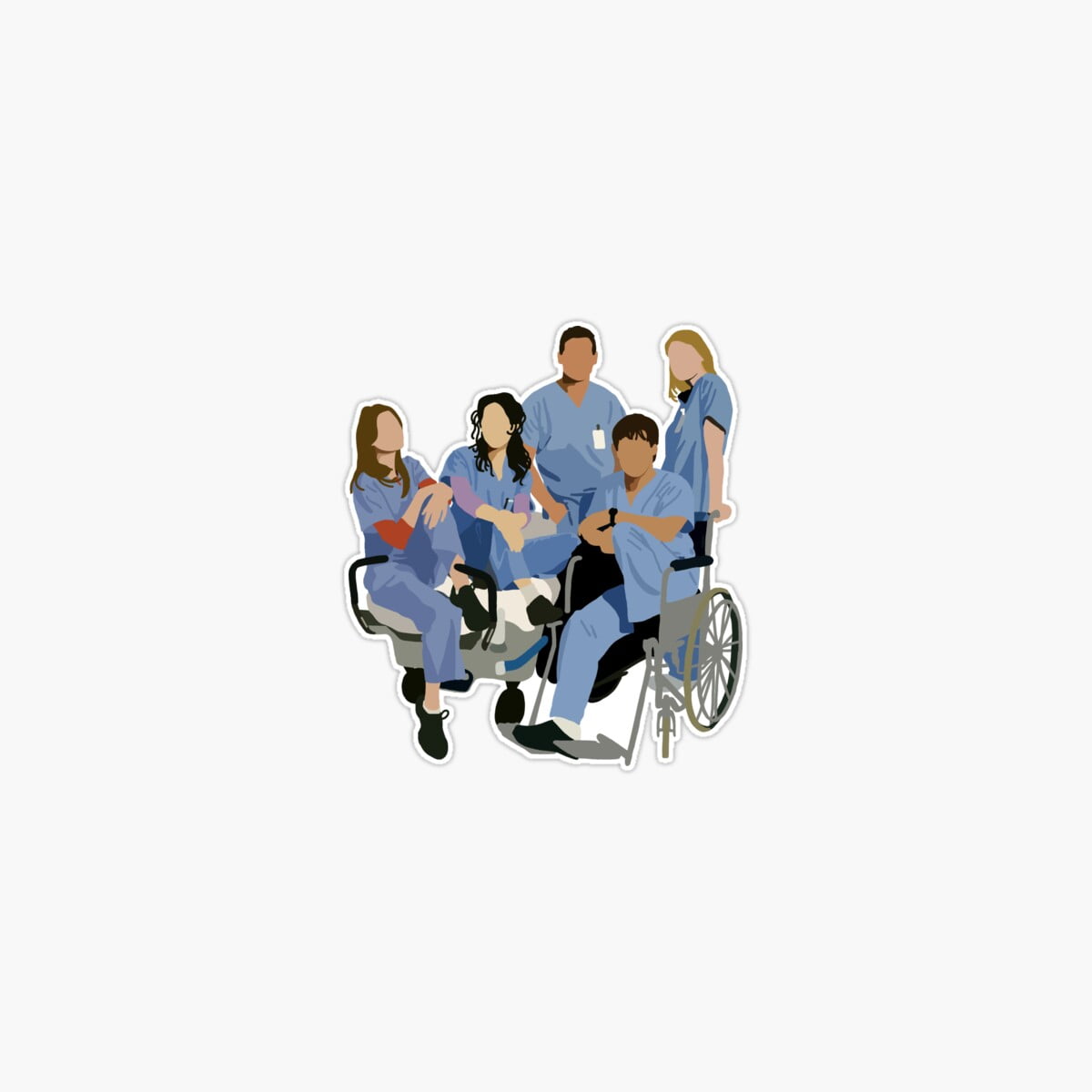 DOPASTICKER Original Interns, Grey'S Anatomy Sticker, Phone Sticker Car ...