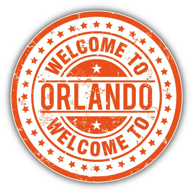DOPASTICKER Orlando City Usa Florida State Grunge Welcome Sticker Decal ...