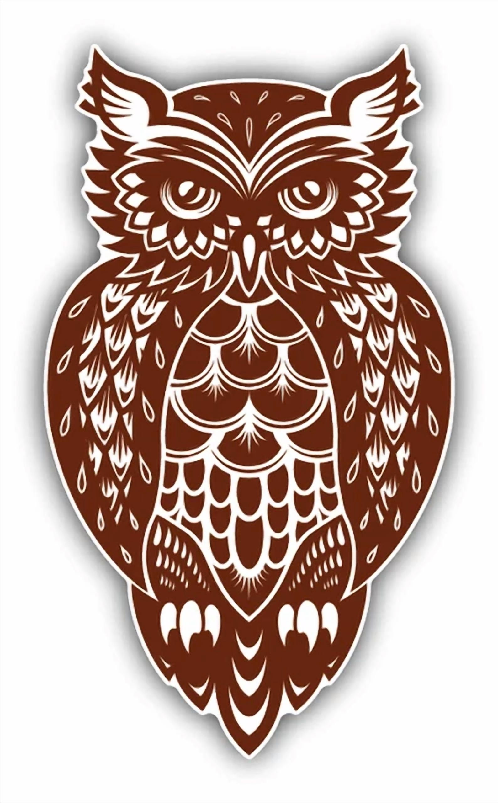 DOPASTICKER Ornament Owl Mascot Sticker Decal Phone Decal Water Bottle ...