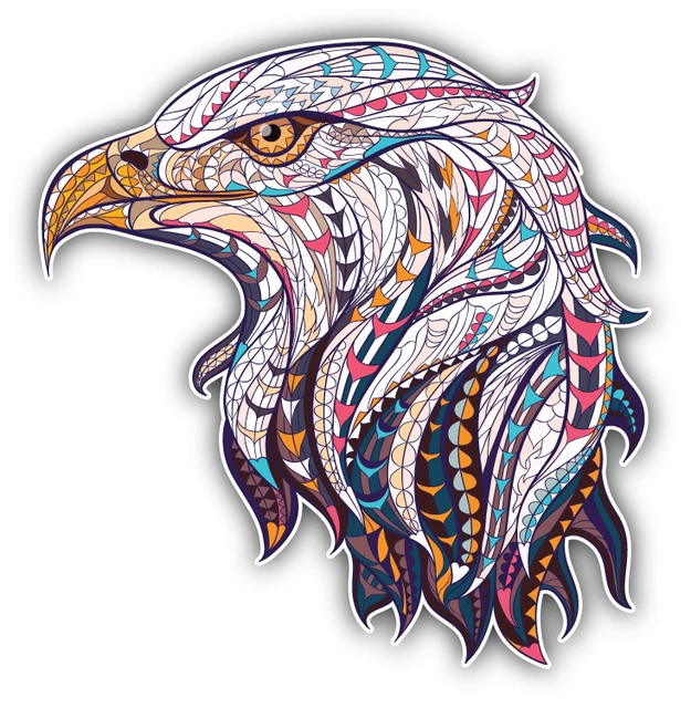 DOPASTICKER Ornate Eagle Head Sticker Decal Phone Decal Water Bottle ...