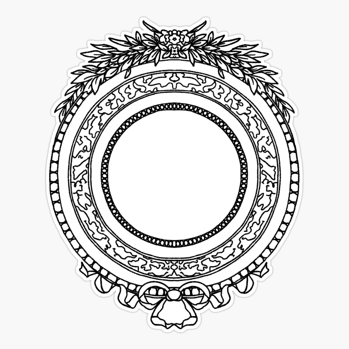DOPASTICKER Ornate Victorian Frame Illustration Sticker, Phone Sticker ...