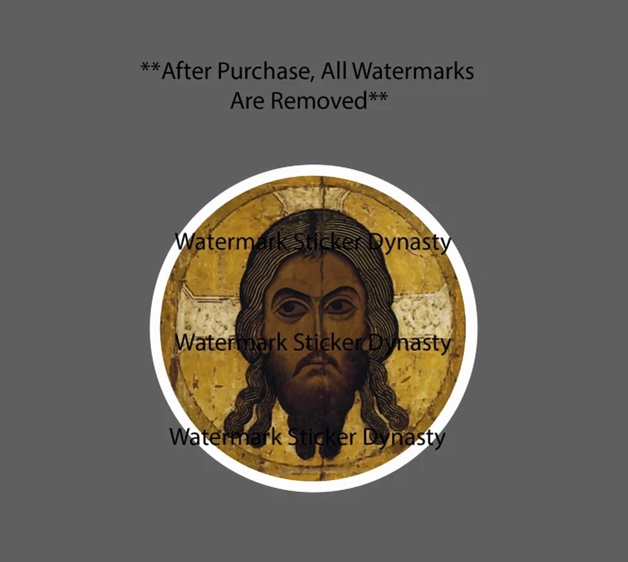 DOPASTICKER Orthodox Jesus Sticker Egg Dayn Orthodoxy Christian Sticker ...