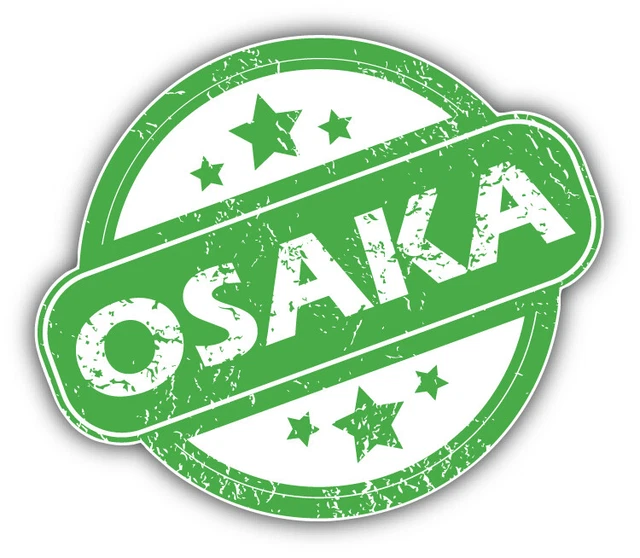 DOPASTICKER Osaka Grunge Rubber Travel Sticker Decal Phone Decal Water ...