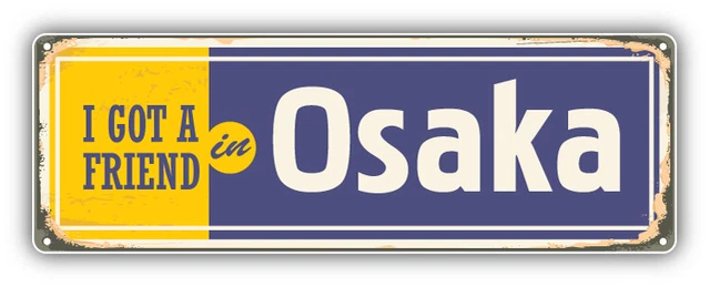 DOPASTICKER Osaka Retro Travel Tin Sign Sticker Decal Phone Decal Water ...
