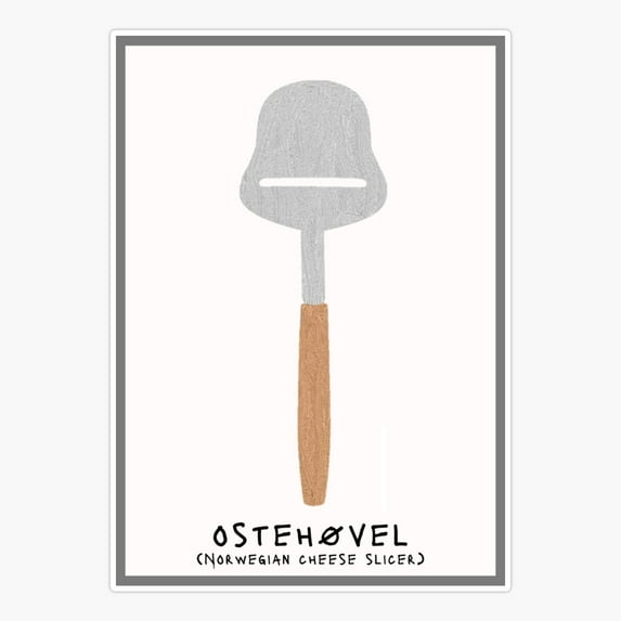 DOPASTICKER Ostehã¸Vel Norwegian Cheese Slicer Sticker, Phone Sticker ...