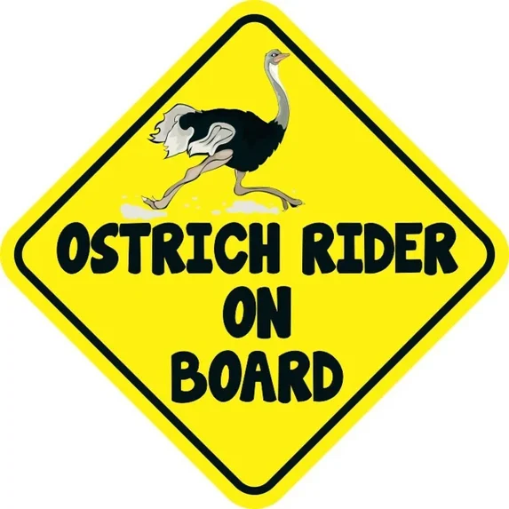 DOPASTICKER Ostrich Rider On Board Sticker Phone Sticker, Latop Sticker ...