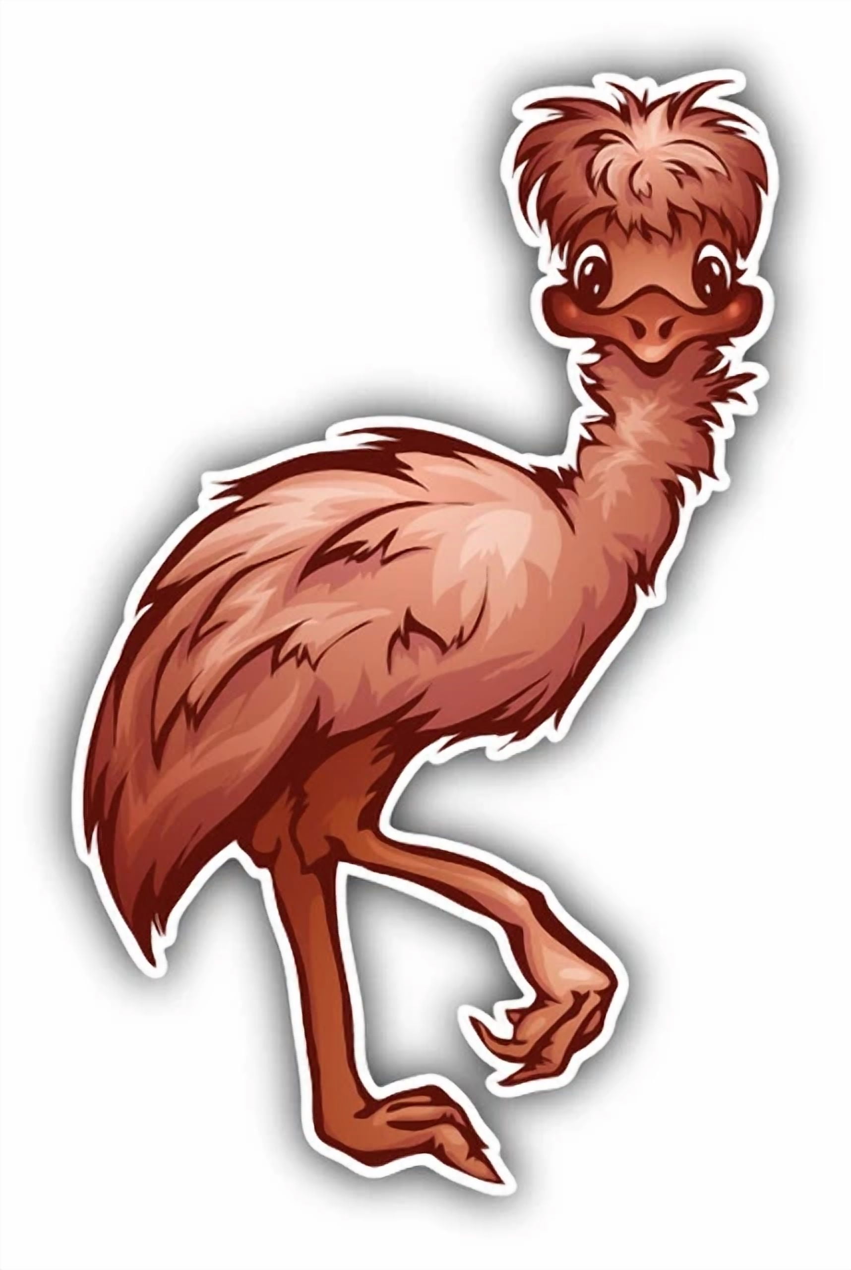 DOPASTICKER Ostrich Sticker Decal Phone Decal Water Bottle Stickers ...