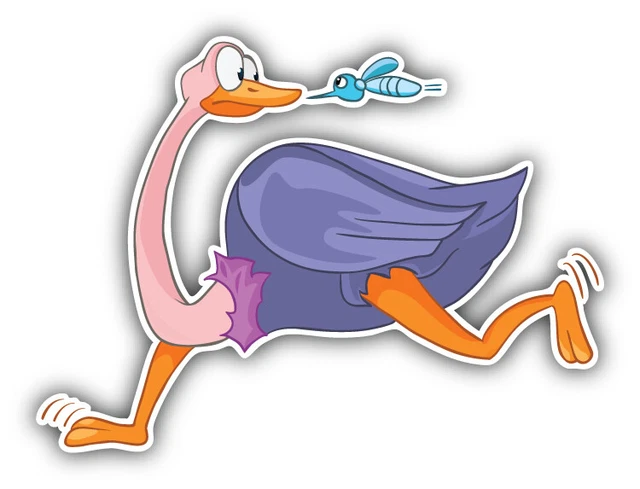 DOPASTICKER Ostrich Sticker Decal Phone Decal Water Bottle Stickers ...