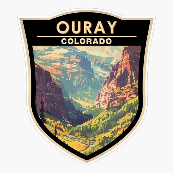 DOPASTICKER Ouray Colorado Travel Art Badge Sticker, Phone Sticker Car ...