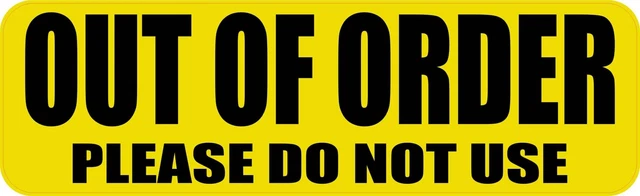DOPASTICKER Out Of Order Please Do Not Use, Sticker Phone Sticker ...