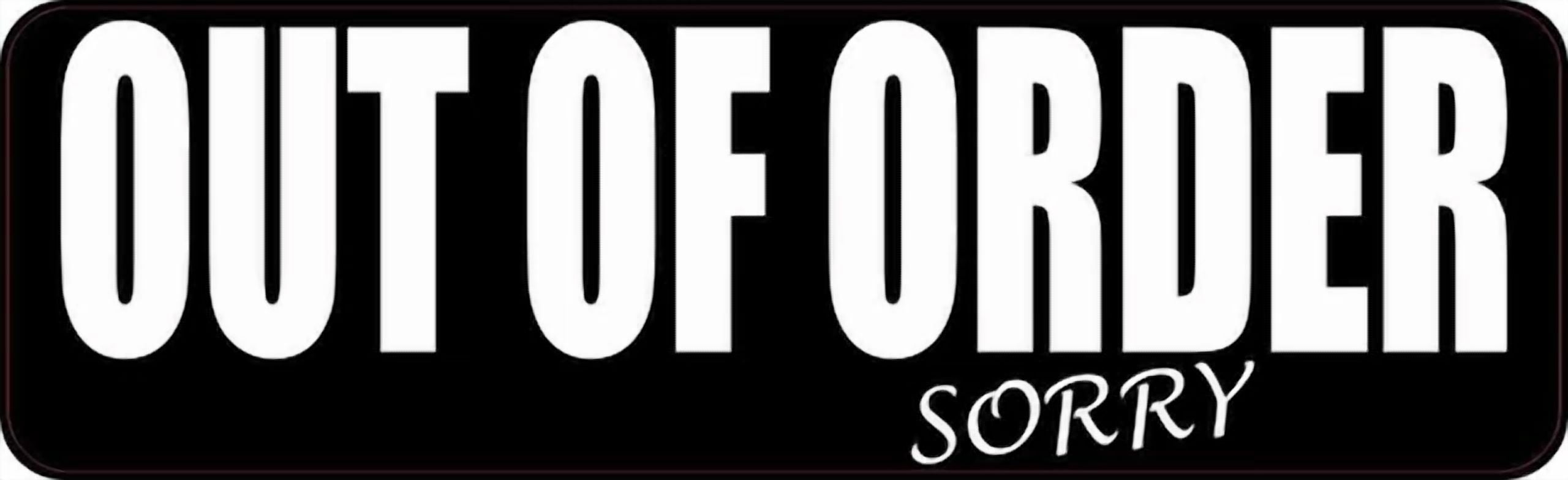 DOPASTICKER Out Of Order Sticker Business Door Sticker Phone Sticker ...