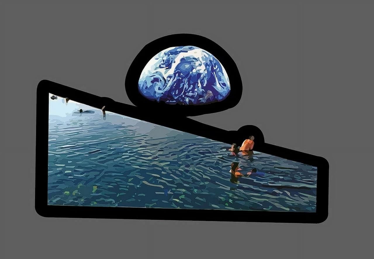 DOPASTICKER Outer Space Sticker Infinity Pool Galaxy Abstract Art ...