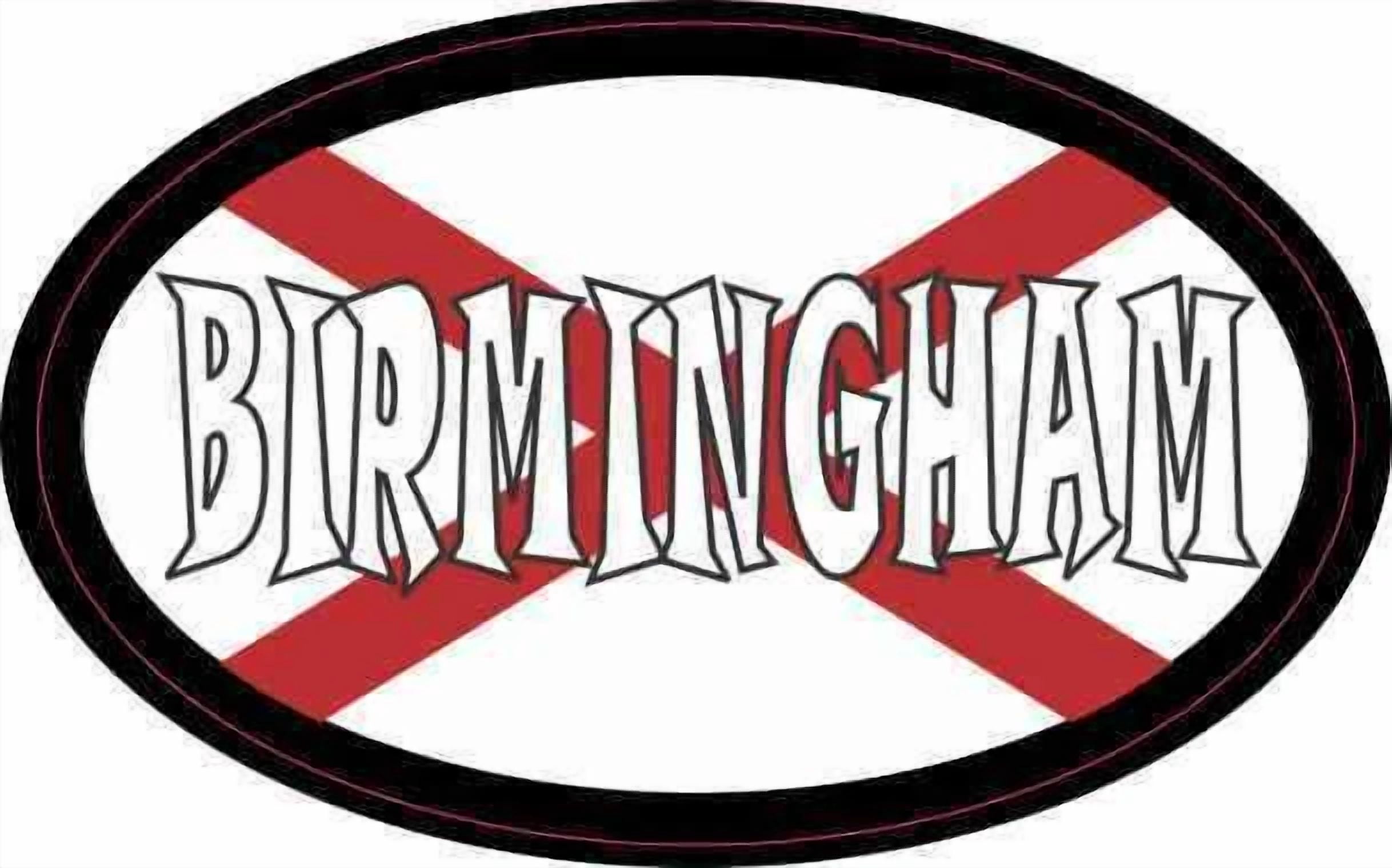 DOPASTICKER Oval Alabaman Flag Birmingham Sticker Phone Sticker, Latop ...