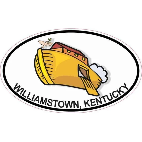 DOPASTICKER Oval Ark Williamstown Kentucky Sticker Travel Luggage ...