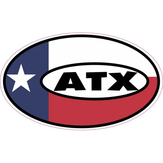 DOPASTICKER Oval Atx Austin Texas Sticker Phone Sticker, Latop Sticker ...