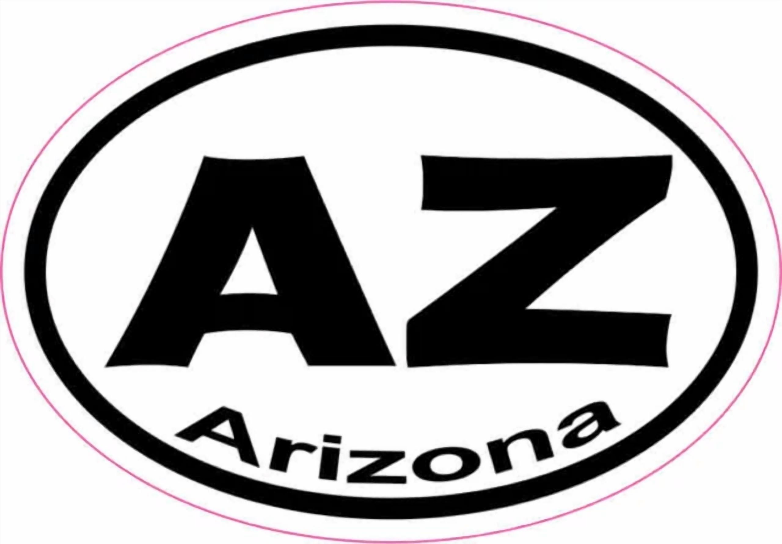 DOPASTICKER Oval Az Arizona Sticker State Stickers Car Sticker Phone ...