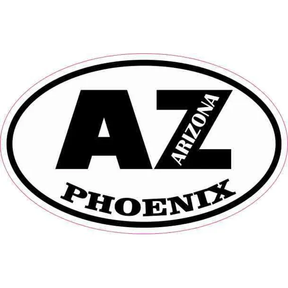 DOPASTICKER Oval Az Phoenix Arizona Sticker Phone Sticker, Latop ...
