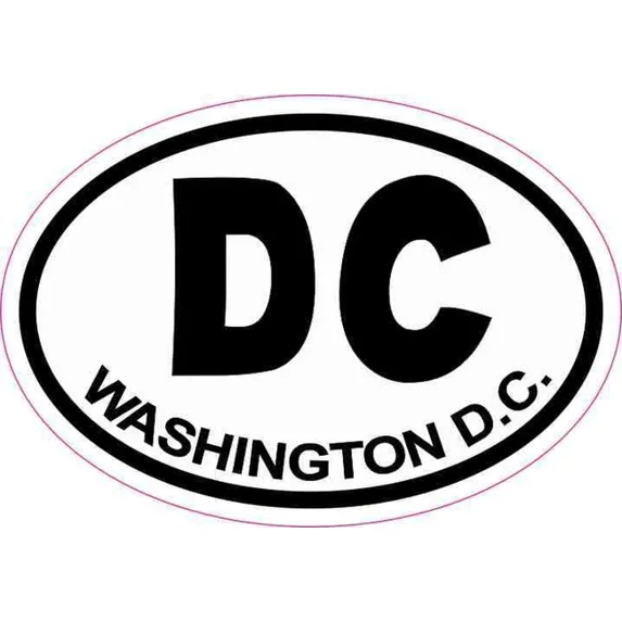 DOPASTICKER Oval Dc Washington Dc Sticker Travel Sticker Phone Sticker ...